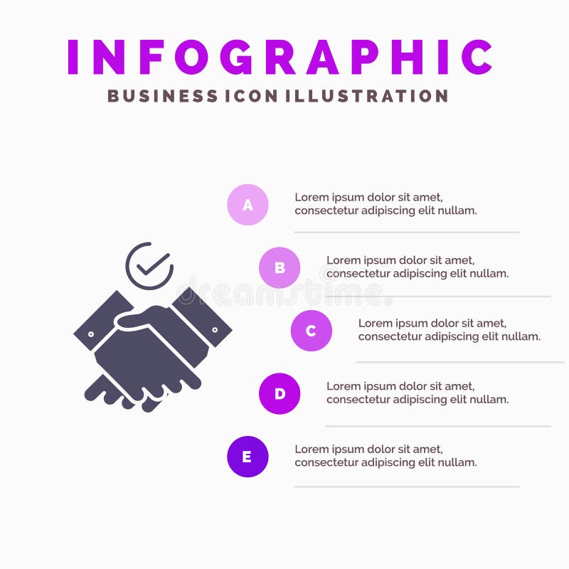 Job, Themes, Work Solid Icon Infographics 5 Steps Presentation ...