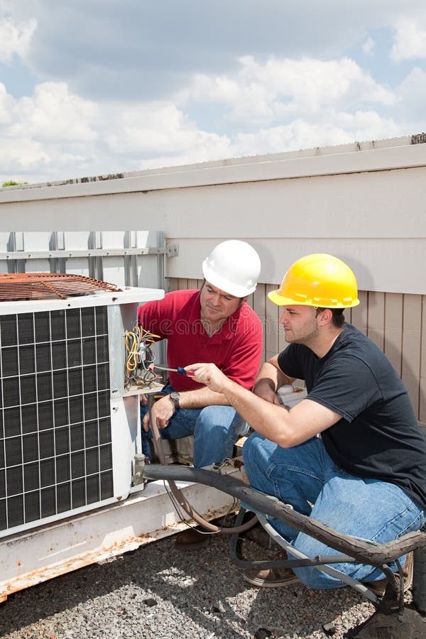 Job Training - AC Tech stock photo. Image of maintenance - 8683064