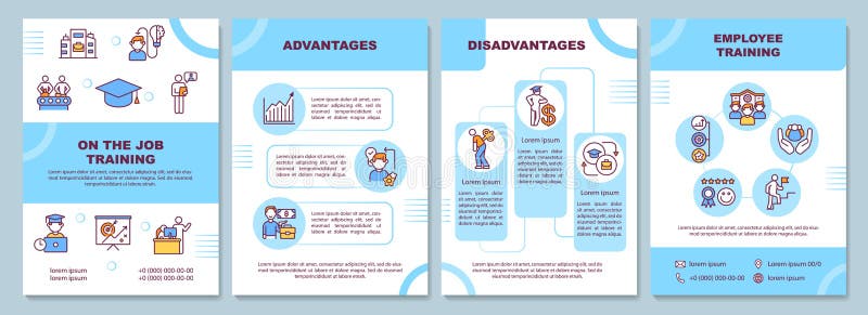 On the Job Training Brochure Template Stock Illustration - Illustration ...