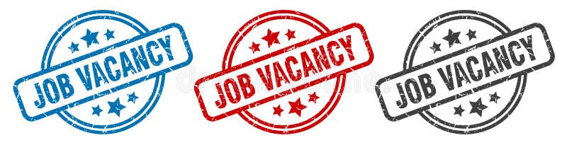 Job Vacancy Stamp. Job Vacancy Round Isolated Sign Stock Vector ...