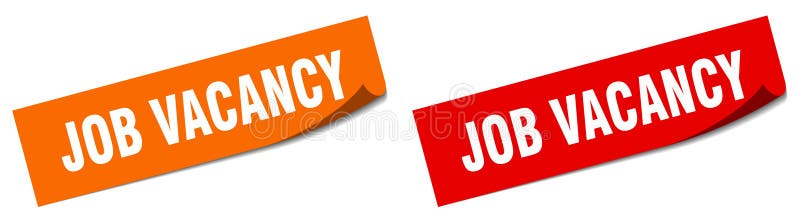 Job Vacancy Sticker. Job Vacancy Sign Set Stock Vector - Illustration ...
