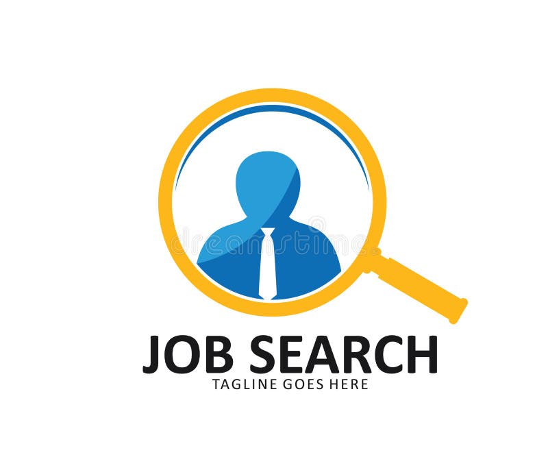 Job Vacancy Work Search Vector Logo Design Stock Illustration ...