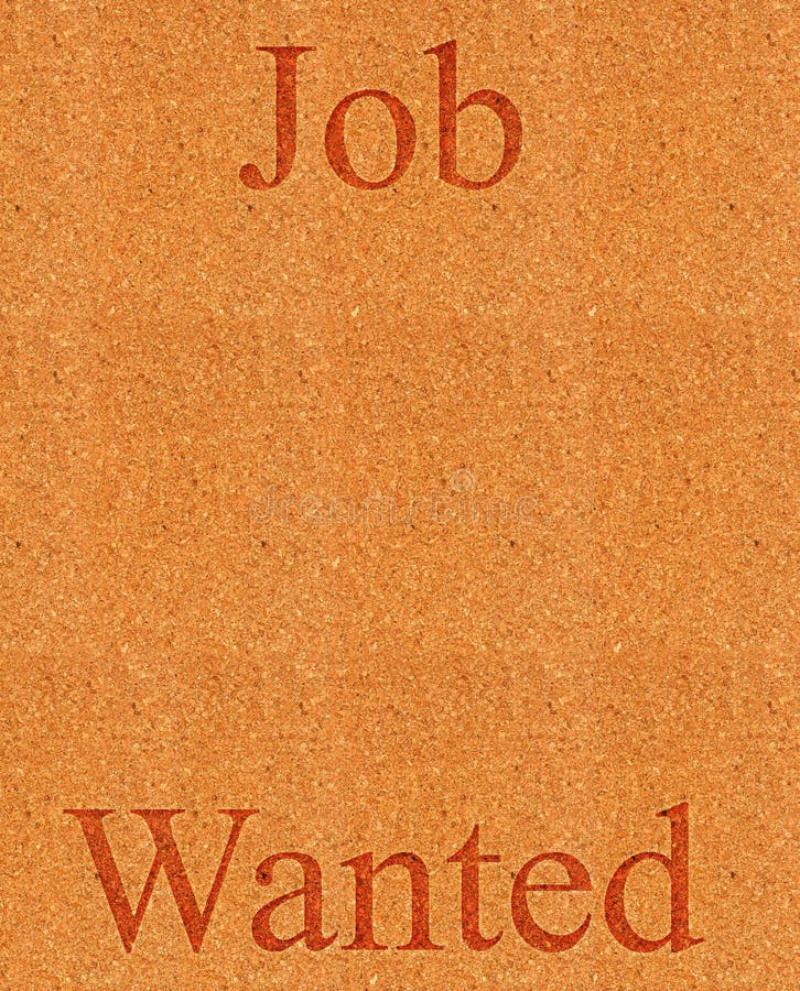 Job wanted on corkboard stock image. Image of notice, grunge - 4746119