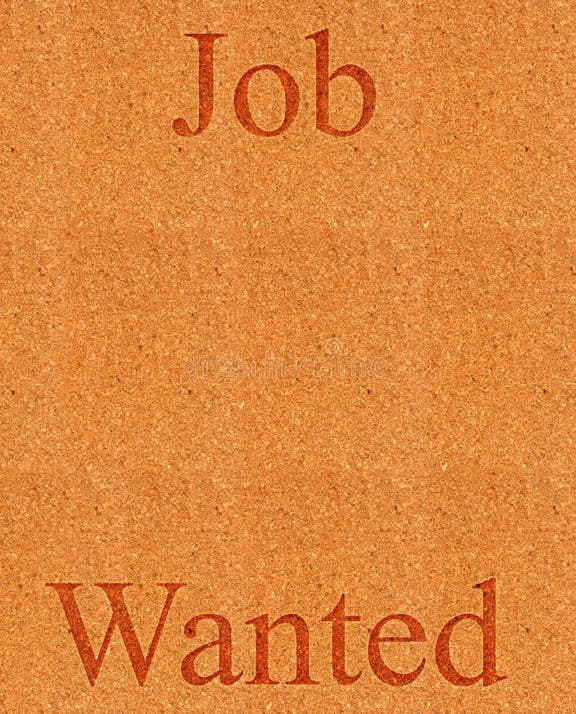 Job wanted on corkboard stock image. Image of notice, grunge - 4746119