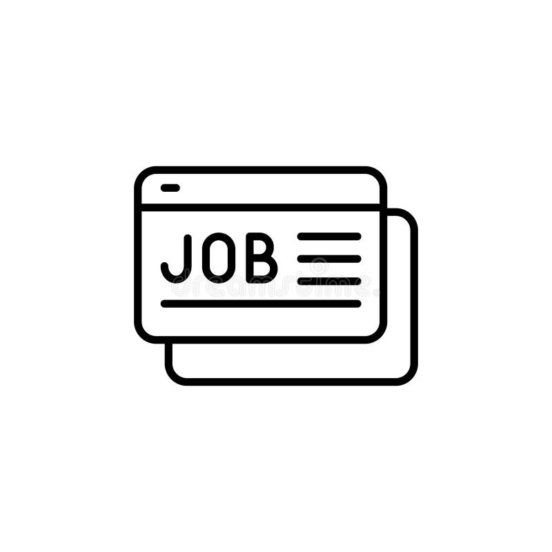 Job Web Page Icon stock vector. Illustration of experience - 330590749