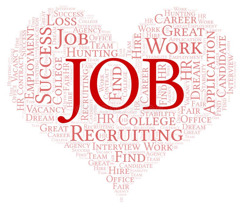 Job word cloud. stock illustration. Illustration of bright - 128333348