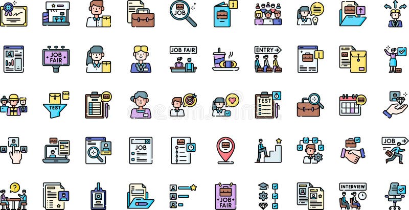 Jobfair Icons High-Quality Vector Icons Collection with Editable Stroke ...