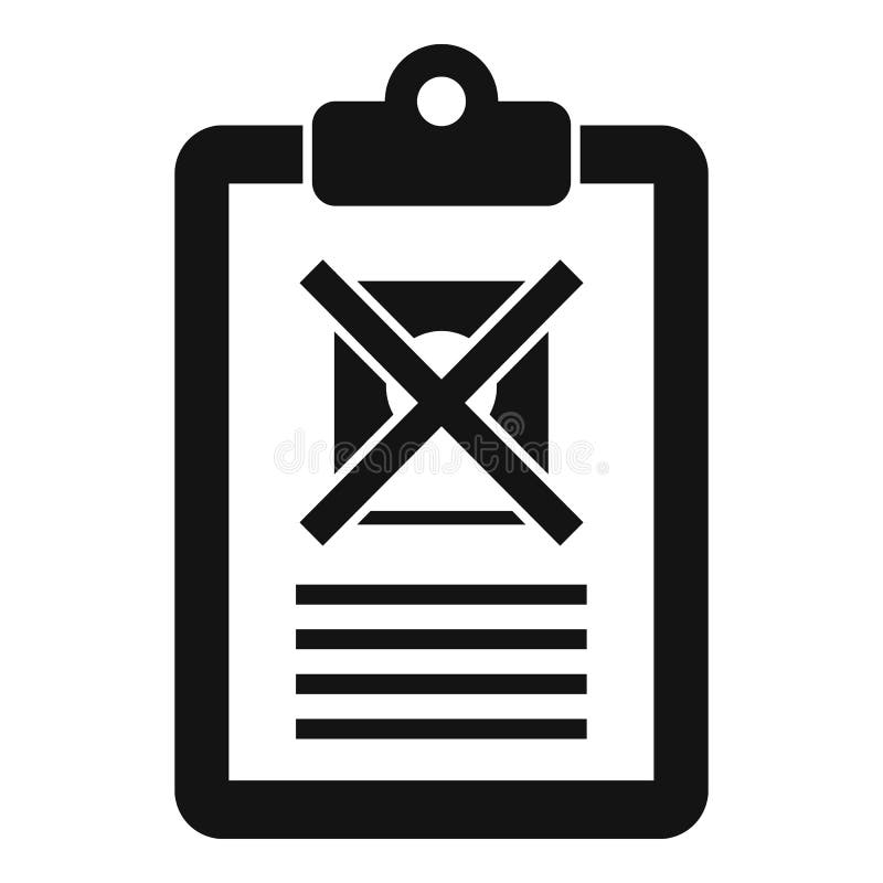 Jobless Man Clipboard Icon, Simple Style Stock Vector - Illustration of ...