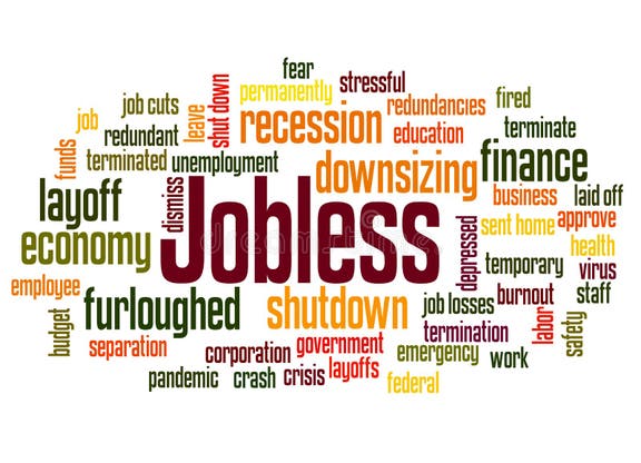 Jobless Word Cloud Concept 2 Stock Illustration - Illustration of ...