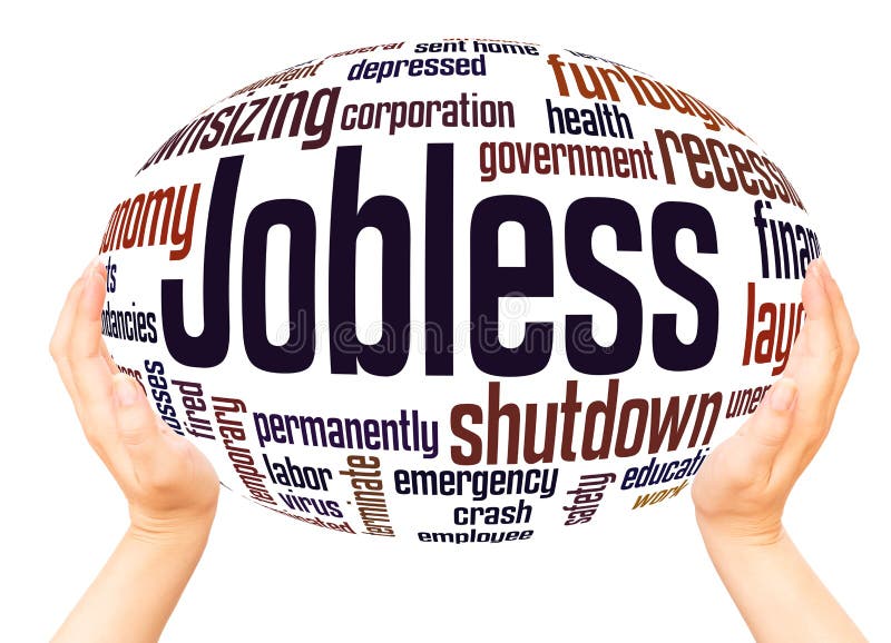 Jobless Word Hand Sphere Cloud Concept Stock Illustration ...