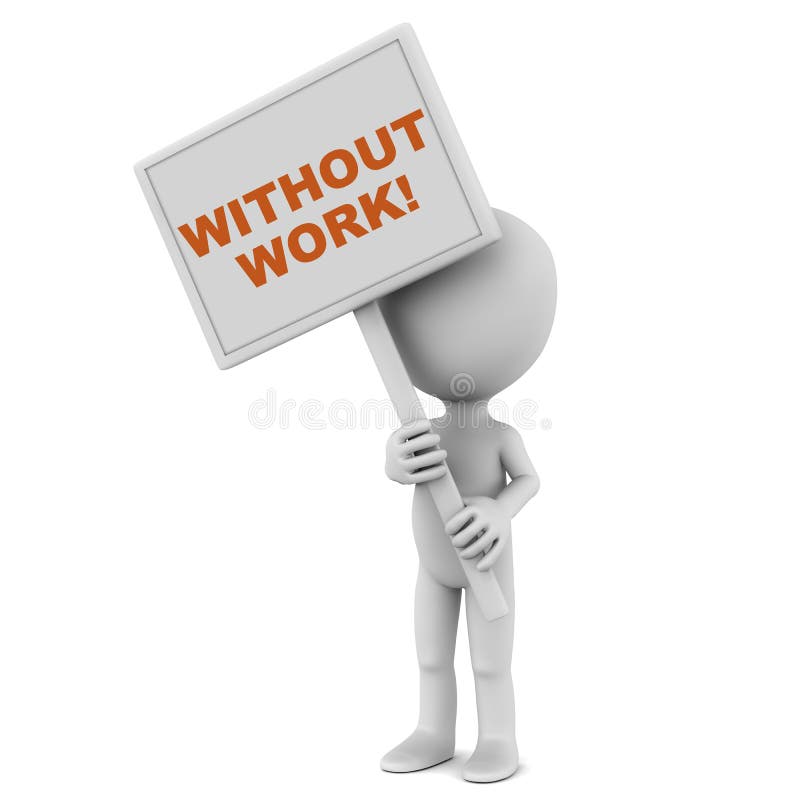 Jobless without work stock illustration. Image of background - 35127727
