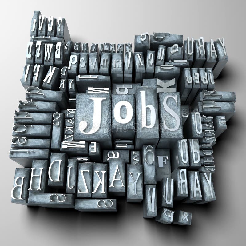 Jobs stock illustration. Illustration of font, occupation - 12200798