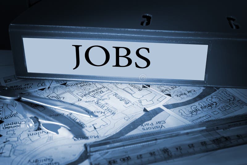 Jobs on Blue Business Binder Stock Image - Image of high, people: 39227907