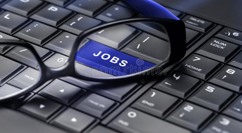 Jobs Button on Computer Keyboard Stock Image - Image of concept ...