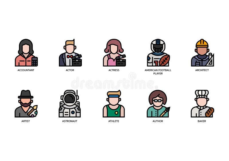 Occupations icons stock vector. Illustration of service - 7990249