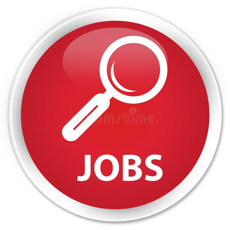 Jobs Premium Red Round Button Stock Illustration - Illustration of jobs ...