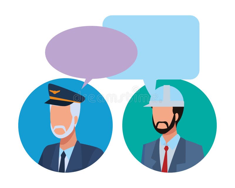 Jobs and Professions Avatar Stock Vector - Illustration of service ...