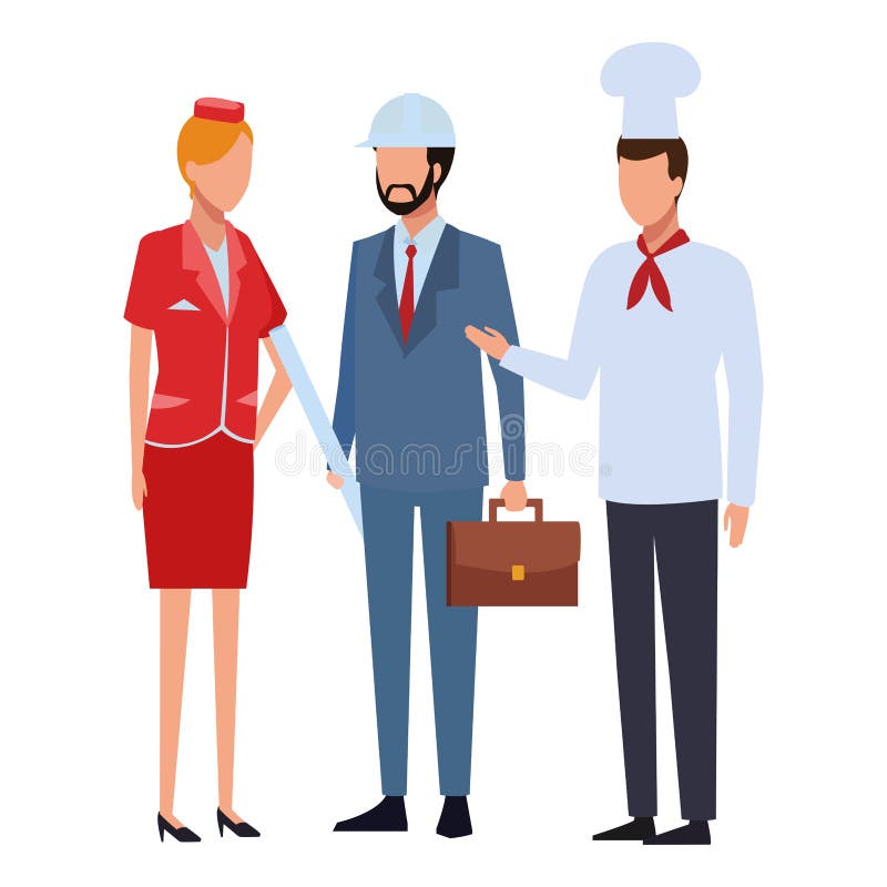 Jobs and Professions Avatar Stock Vector - Illustration of workers ...