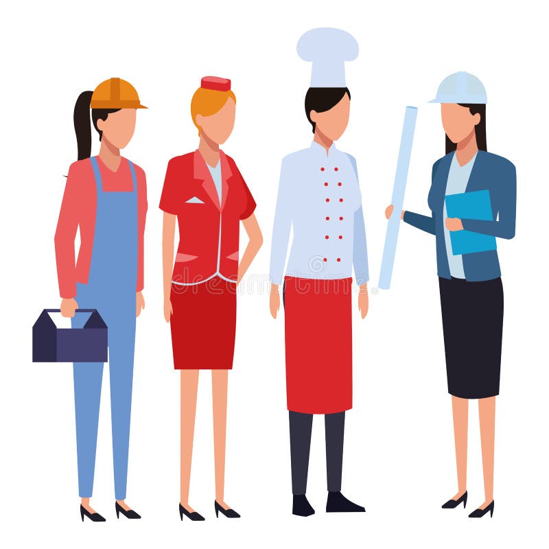 Different Jobs Cartoon Stock Illustrations – 1,281 Different Jobs ...
