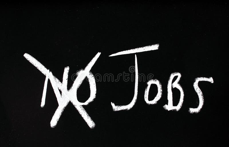 Jobs sign stock photo. Image of business, chalk, employment - 28027532