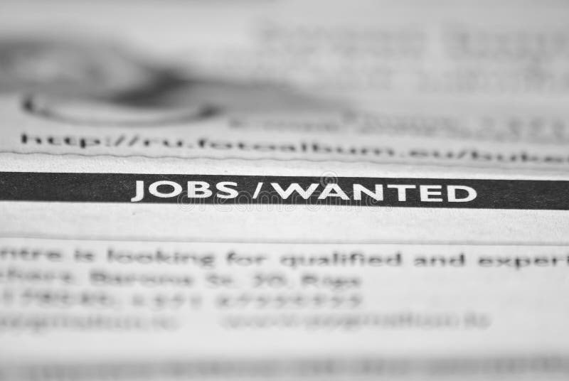 Jobs/Wanted stock image. Image of customer, print, focus - 19094675