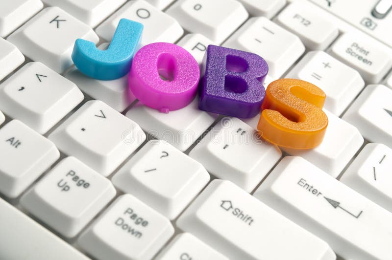 Jobs Button on Computer Keyboard Stock Image - Image of concept ...