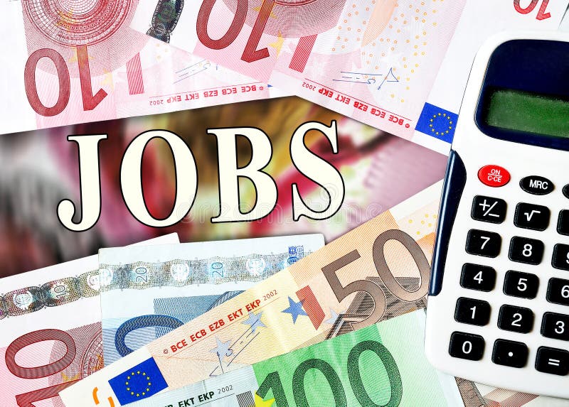 Jobs word with money stock photo. Image of banking, cash - 41876908