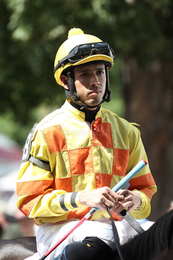 :Jockey Eddie Castro editorial stock image. Image of stakes - 26234959