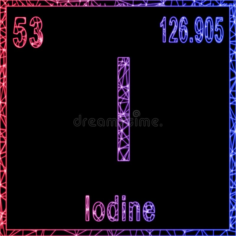 Anzeichen Von Chemischen Elements Des Jod Mit Ordnungszahl Und ...
