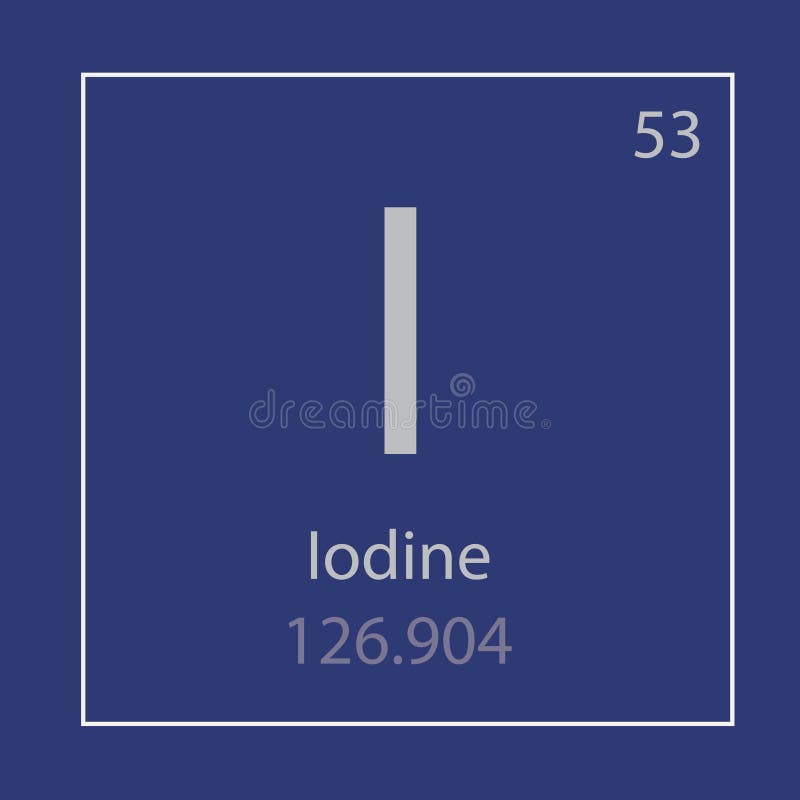 Jodium Als Element 53 Van De Periodieke Tabel 3d Illustratie Op Rode ...