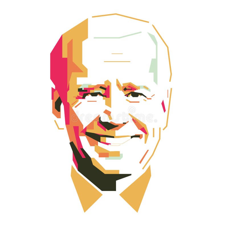 Joe Biden Simple Colour Illustration Editorial Image - Illustration of ...