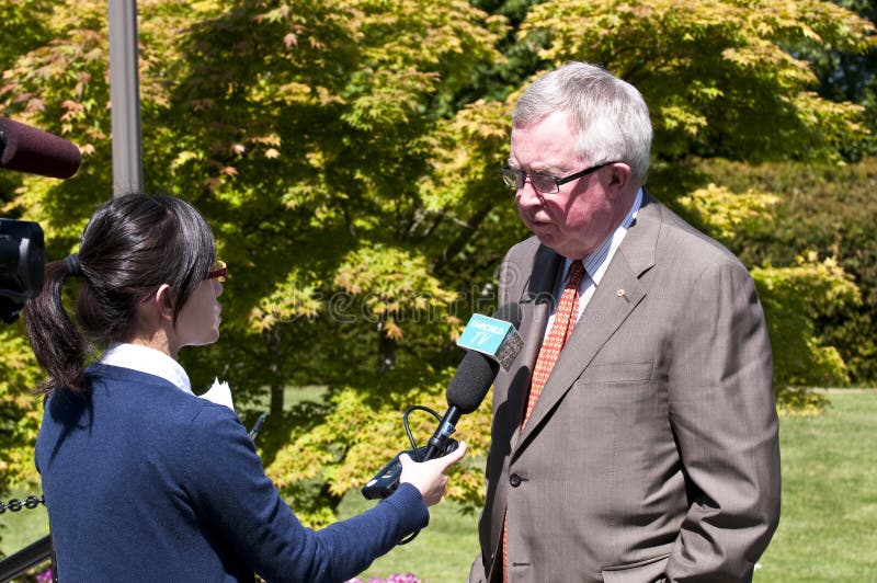Joe Clark Speaks To the News. Editorial Image - Image of politics ...