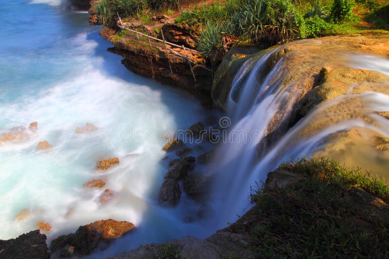Jogan Waterfall Jogjakarta stock photo. Image of river - 31813144