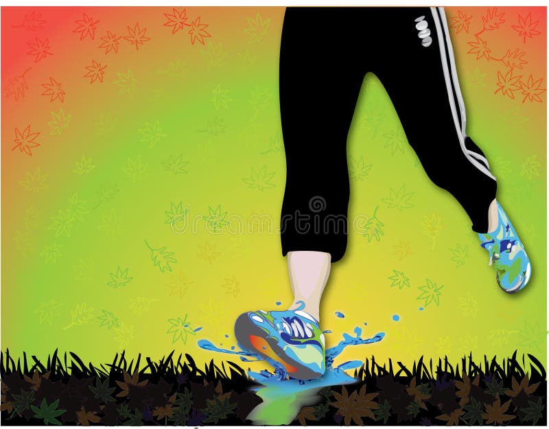Jogger stock illustration. Illustration of colorful, jogging - 34746042