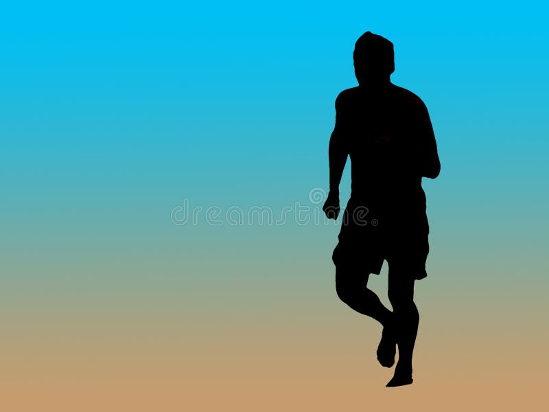 Runner Shadows stock illustration. Illustration of exercise - 3279114