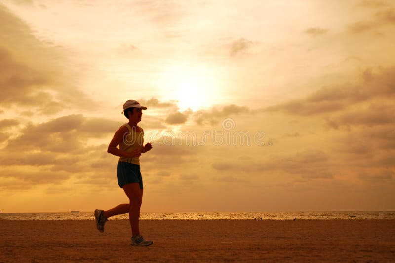 Jogger at Sunrise editorial photo. Image of healthy - 134634981