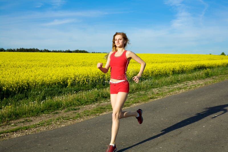 Jogging stock photo. Image of road, body, field, style - 10070594