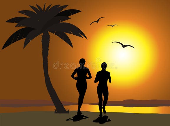 Beach Runner Stock Illustrations – 1,417 Beach Runner Stock ...
