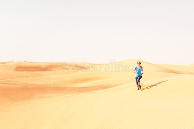 Jogging in the Desert stock photo. Image of sports, sweating - 84182698