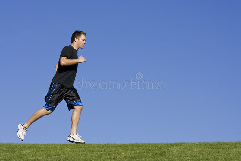 Jogging and Exercise stock photo. Image of healthy, blue - 7616986