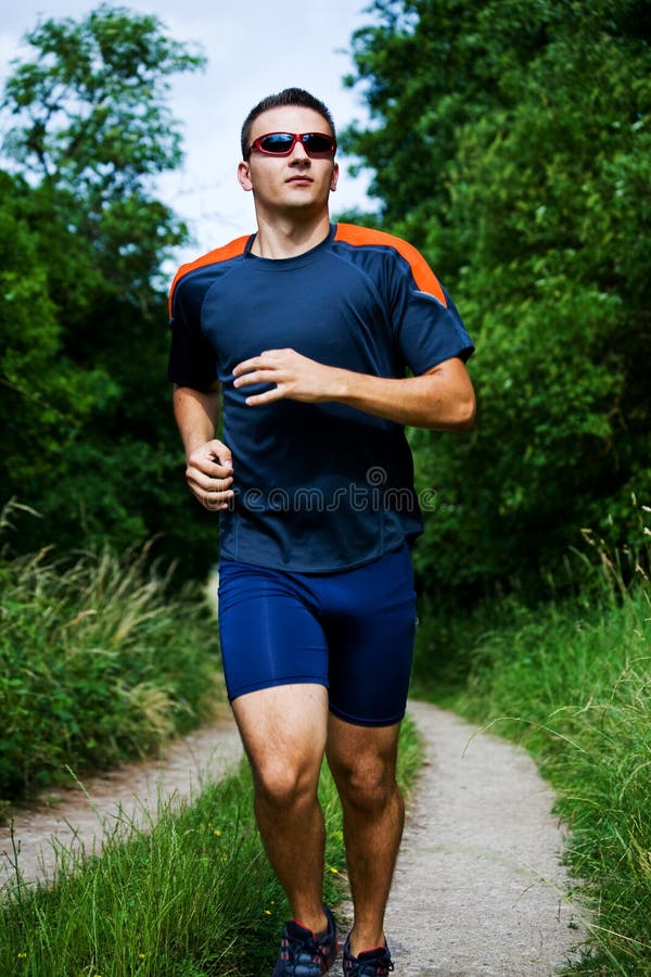 Jogging man stock image. Image of summer, action, sports - 10619841