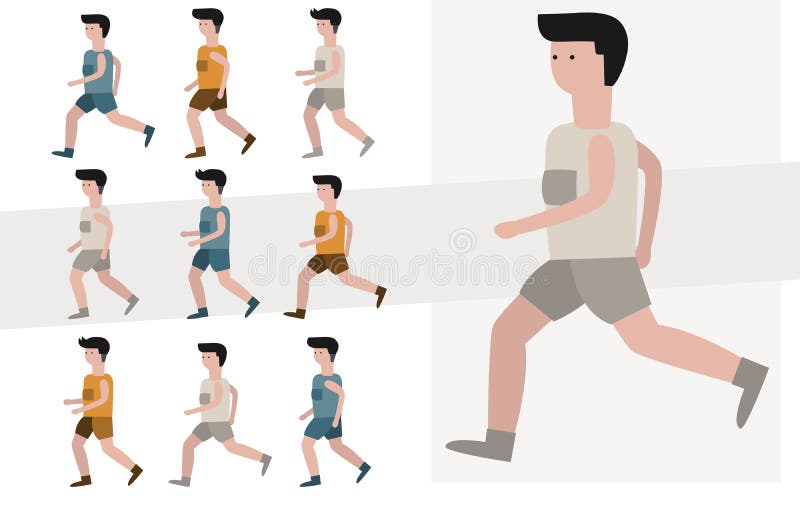 Jogging man illustration stock vector. Illustration of marathon - 94527184