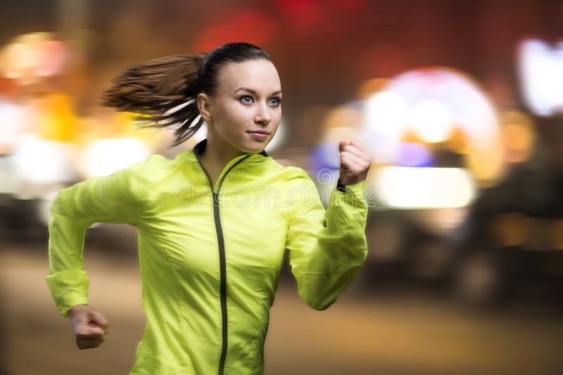 Jogging at night stock photo. Image of shirt, outdoors - 50907274