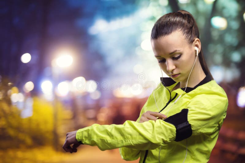Jogging at night stock image. Image of healthy, exercise - 51793007