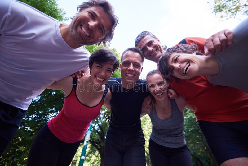 Jogging People Group Have Fun Stock Photo - Image of jogger, fresh ...