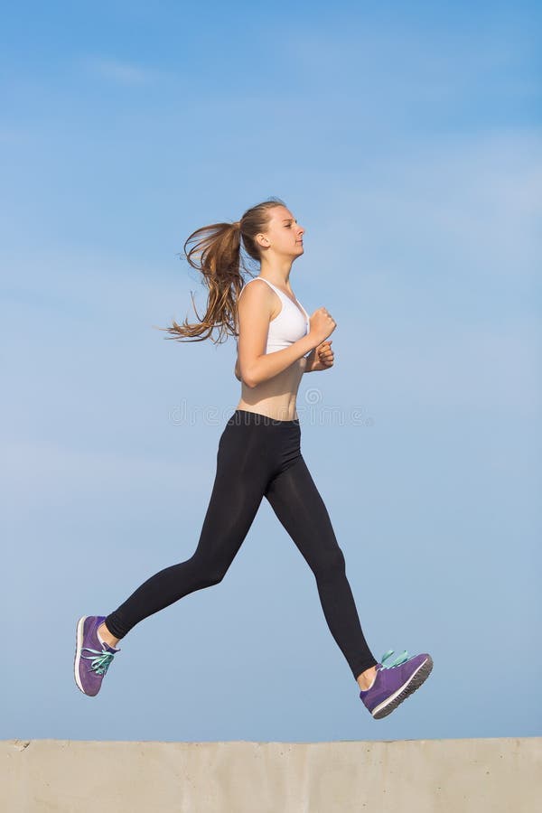 Slim Tall Girl in Blue Bikini at the Sea Stock Photo - Image of female ...