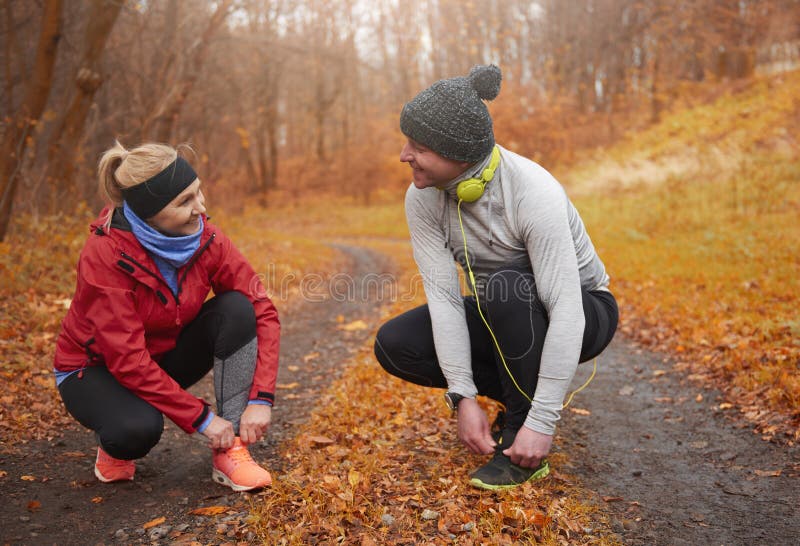 Jogging Time during the Autumn Stock Image - Image of effort, autumn ...