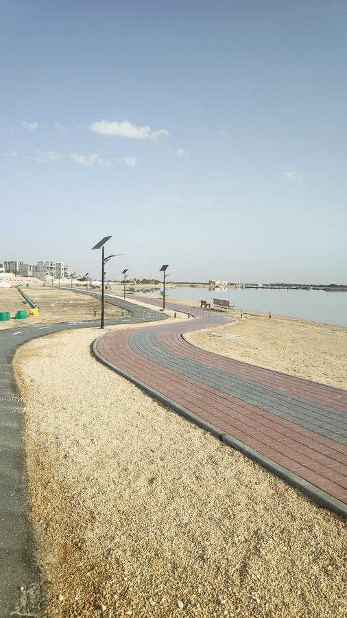 Jogging track alongshore stock photo. Image of infrastructure - 272493026