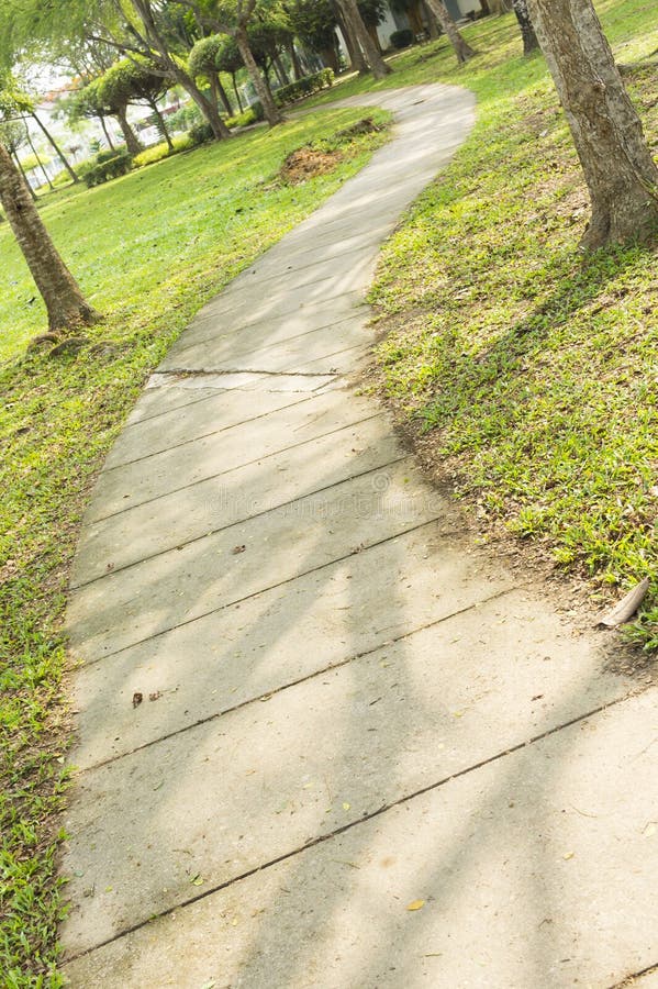 Jogging Track through Public Park with Peaceful an Stock Image - Image ...