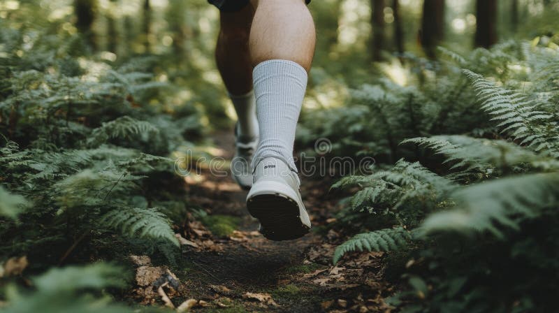 Jogging on a Trail with a Modular Prosthetic Leg in a Vibrant Natural ...